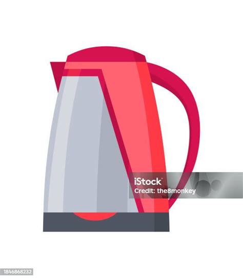 주전자 장식 부엌 도구 아이콘 전기 주전자 고립 만화 일러스트 가정용품 또는 주방 용품 매장 의 광고 요소 끓는 물에 대한 가전