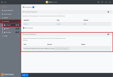 External Integration Documentation Softools