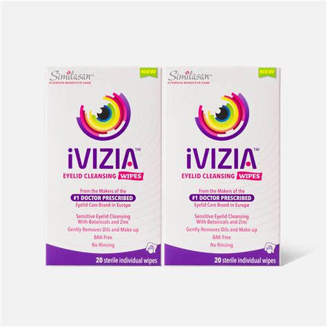 Ivizia Eyelid Cleansing Wipes 20 Ct 2 Pack