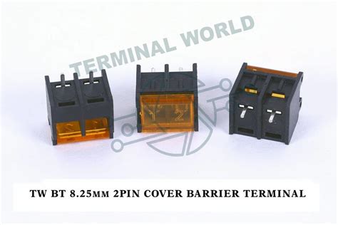 Tw Bt 8 25mm 2 Pin Cover Barrier Terminal Block Connector At ₹ 4 5 Piece Terminal Block