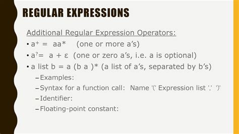 Regular Expressions Module 043 Cop4020 Programing Language Concepts