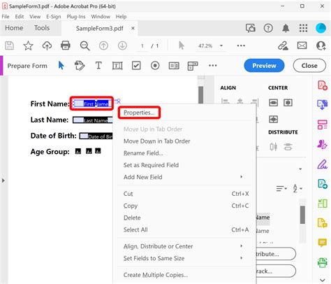 creating interactive pdf forms