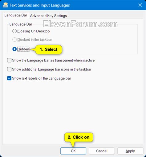 Add Or Remove Language Bar In Windows 11 Windows 11 Forum