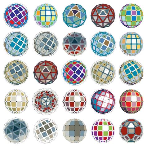 Premium Vector Collection Of Abstract Vector Low Poly Objects With Lines And Dots Connected