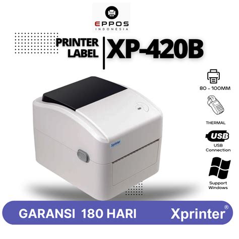 Jual Xprinter Printer Barcode Thermal Xp 420b Usb Shopee Indonesia