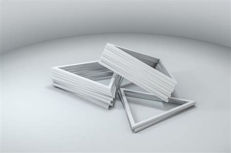 Premium Photo 3d Rendering Triangle Metal Framework Industrial Background