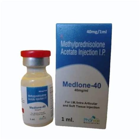 Medlone 40 Methylprednisolone Acetate Injection 40mg At Rs 58box In