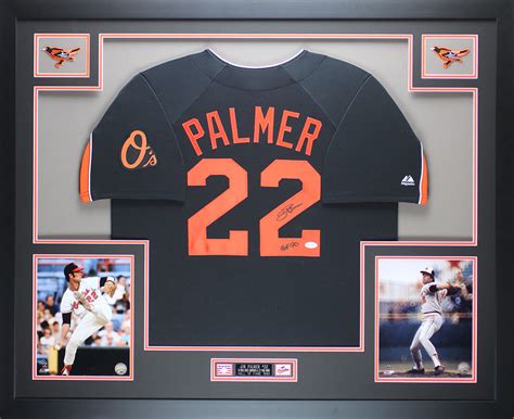 Jim Palmer Autographed And Framed Black Orioles Jersey