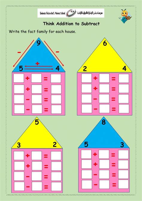Think Addition To Subtract Interactive Worksheet Live Worksheets