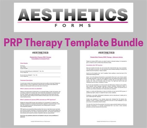 PRP Therapy PDF Template Bundle Fully Editable