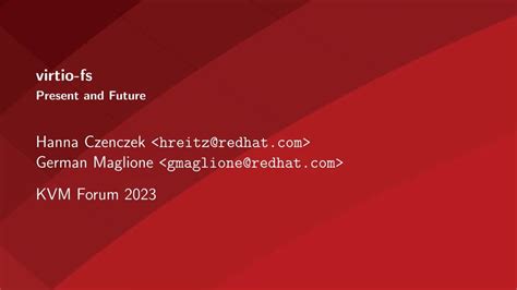 virtio fs present and future youtube