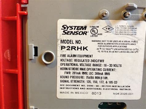 System Sensor P2RHK Fire Alarm Collection Information Pictures And More FireAlarms Tv