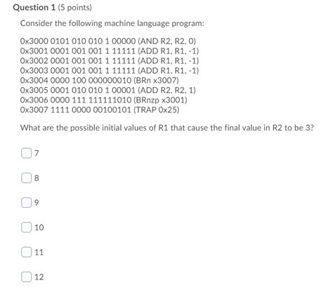 Solved Question 1 5 Points Consider The Following Machine