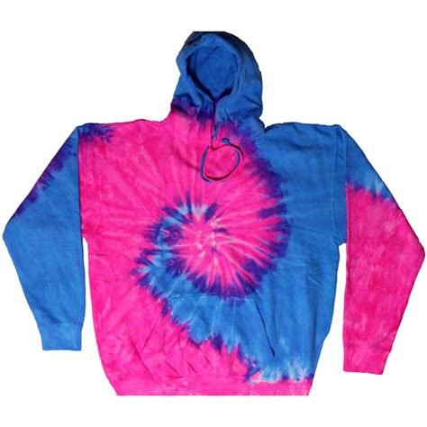 Blue Pink Tie Dye Hoodie
