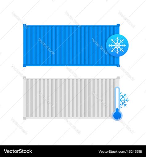 Reefer Refrigerator Container Cool Container Use Vector Image