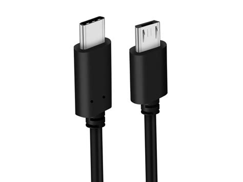 USB-C to micro USB kabel, 1 m, černý - USB-C.cz