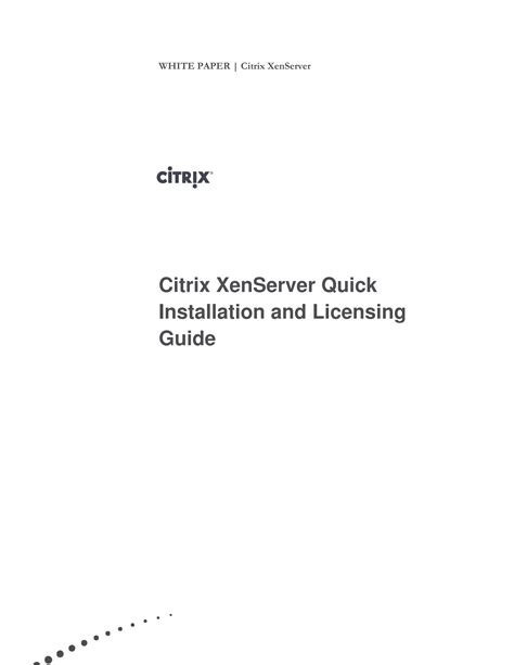 xen server quick installation guide pdf