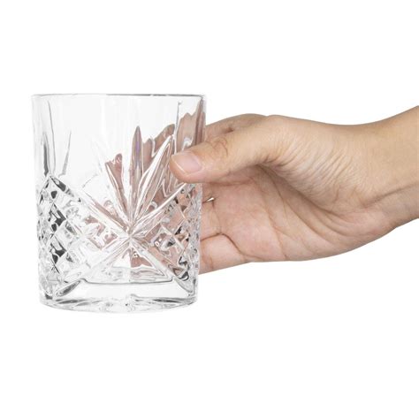 Olympia Old Duke Rocks Cut Glass Effect 295ml 10oz Glass Washer Safe