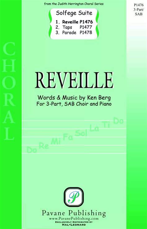 Reveille 3 Part Mixed Choral Score Pavane Publishing
