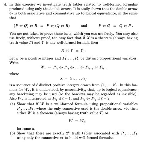 Solved In This Exercise We Investigate Truth Tables Related Chegg Com