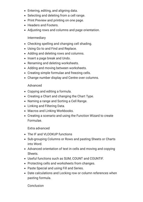 Ppt A Comprehensive Microsoft Excel Skills Checklist Powerpoint Presentation Id 12260692