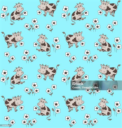 Cute Cartoon Cow Wallpaper