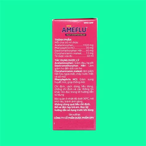 Thuốc New Ameflu Multi Symptom Relief Giá Bao Nhiêu Dược Sĩ Lưu Văn