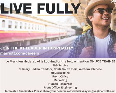 Vaishali V Wargiya On Linkedin We Are Hiring On Job Trainee For Below Departments Culinary