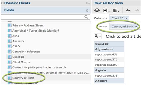 Ad Hoc View Table Community BI Support
