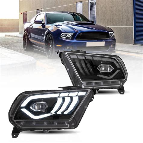 2010 11 12 13 14 Ford Mustang Led Headlight Assembly Projector Dual