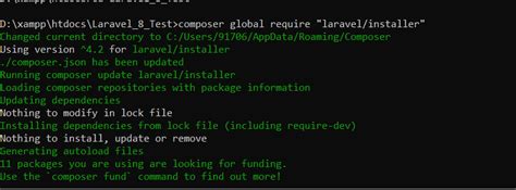 Install Laravel With Xampp On Window Using Composer Installing Laravel