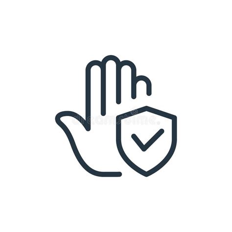 Secure Vector Icon Isolated On White Background Outline Thin Line