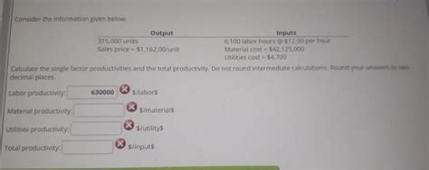solved cunsider the information siven below calculate the