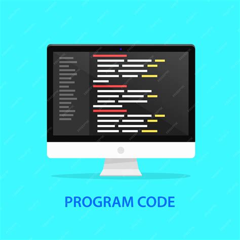 Premium Vector Programming Code Icon Computer System Vector Illustration