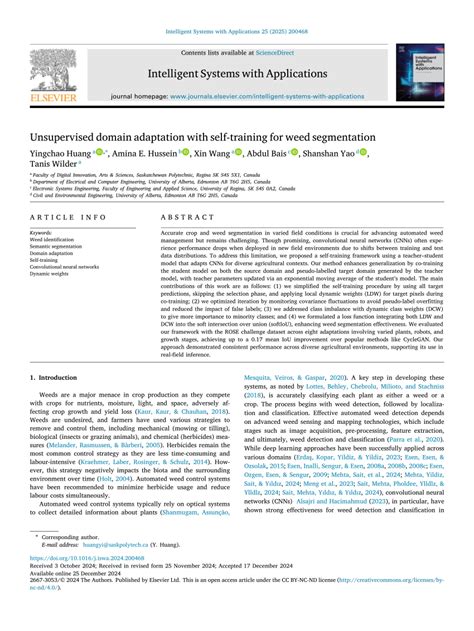 Pdf Unsupervised Domain Adaptation With Self Training For Weed