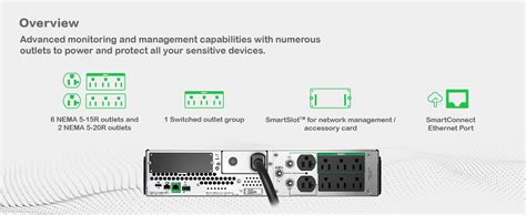 Apc Smart Ups Smt2200rm2uc Ups 1 98 Kw 2200 Va With Apc Smartconnect