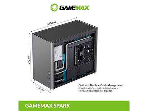 Vỏ case GAMEMAX SPARK Mini Grey chính hãng giá tốt