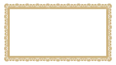 Vintage Border Frame Rectangle Gold