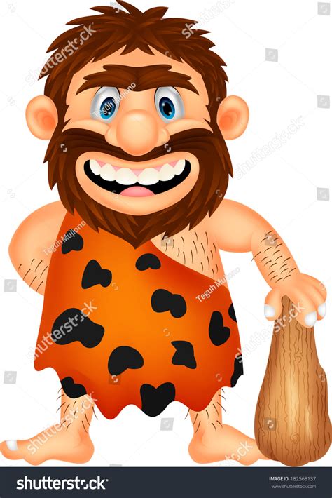 Funny Caveman Cartoon Stock Illustration 182568137 Shutterstock