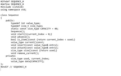 Solved Recreate The Sequence Class So That It Uses A Dynamic