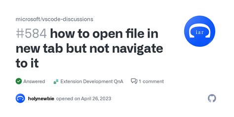 How To Open File In New Tab But Not Navigate To It · Microsoft Vscode