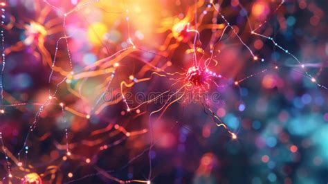 Abstract Neural Network Visualization Stock Photo Image Of Compute Concept