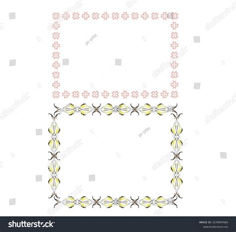 Thai Pattern Frame Background Illustration Stock Vector Royalty Free