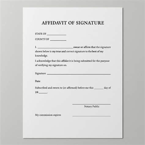 Affidavit Of Signature For Us Citizen Orange County Apostille