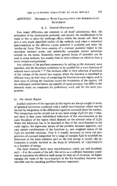 Pdf Appendix Methods Of Band Calculations And Interpolation