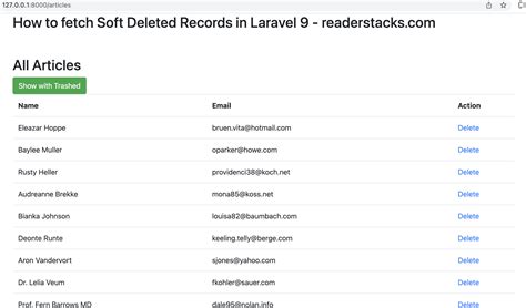 how to fetch soft deleted records in laravel 9