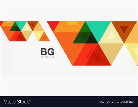 Mosaic Triangle Pattern Abstract Background Vector Image