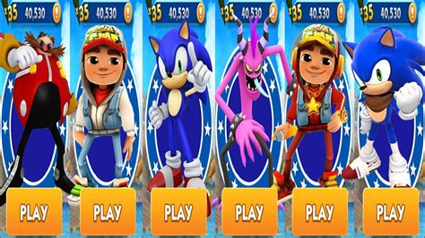Sonic Dash Vs Subway Surfers Sonic Vs Subway Sonic Vs All Bosses All Characters Unlocked