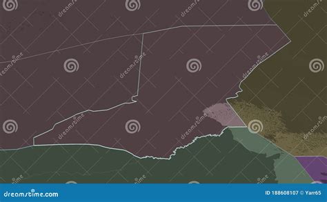 Diffa Niger Outlined Administrative Stock Illustration