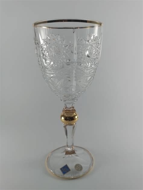 Чаша за вино 260мл декор 500 злато 6бр — МАГАЗИН ЗА КРИСТАЛ БОХЕМИЯ